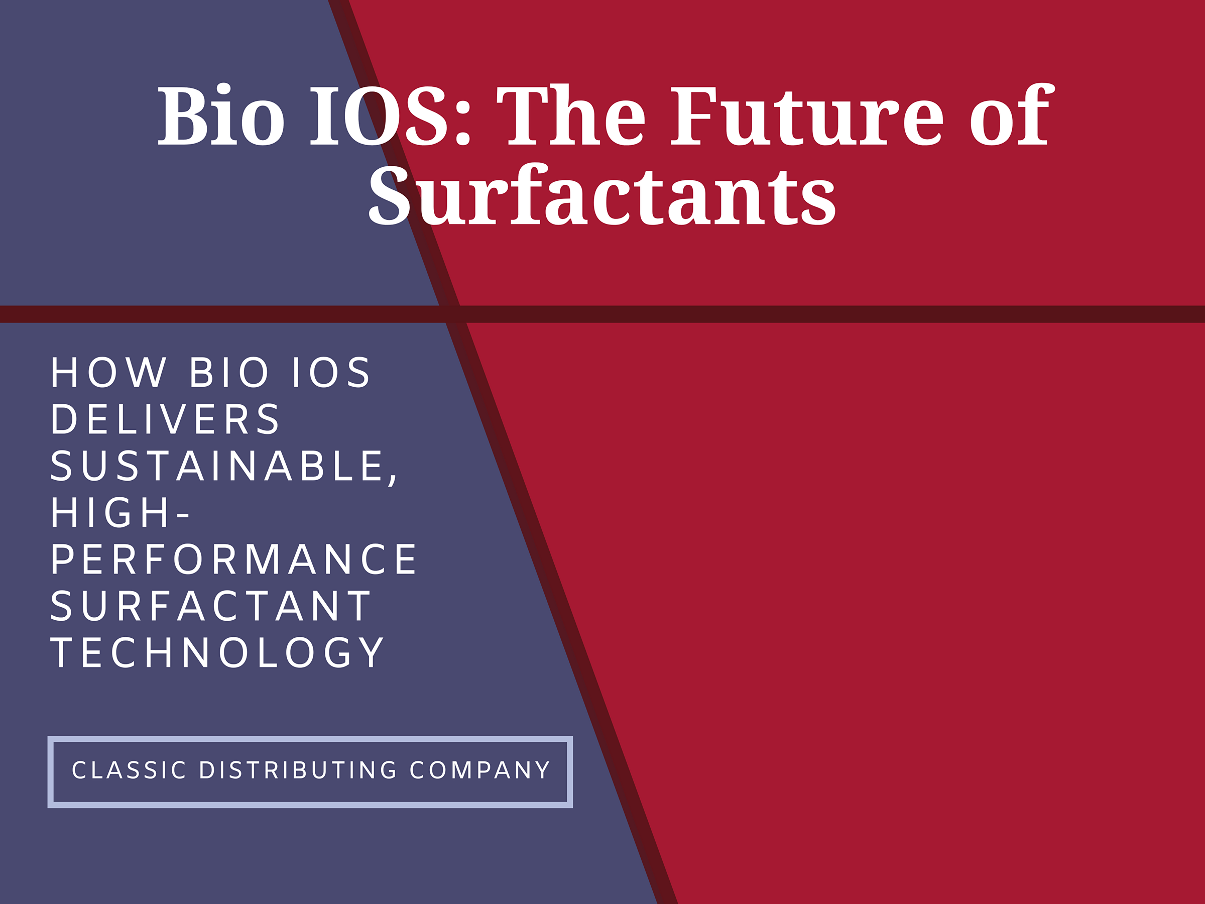 Bio IOS: A Sustainable Breakthrough in Surfactant Technology | Classic ...